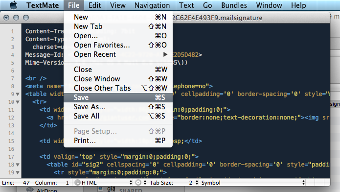 How to Make an HTML Signature in Apple Mail for Mavericks OS X 10.9